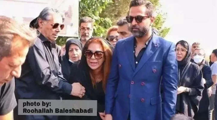 تصویری متفاوت و اندوهناک از بی تابی نسرین مقانلو در سوگ فرزندش عکس